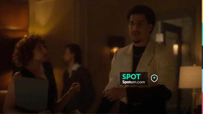 Alexander McQueen Men's Diced Two-Tone Double-Breasted Jacket worn by ...