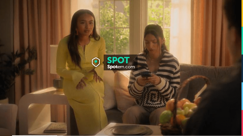 Maria McManus Zip Front Rib Crop Cardigan worn by Kiela Hall (Daniella ...