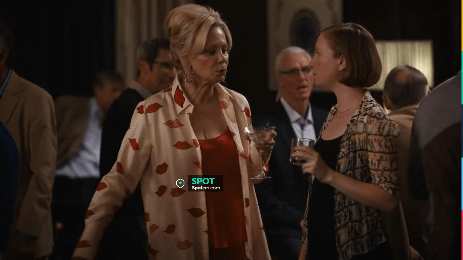 Victoria Beckham Lips BLouse worn by Deborah Vance (Jean Smart) as seen ...
