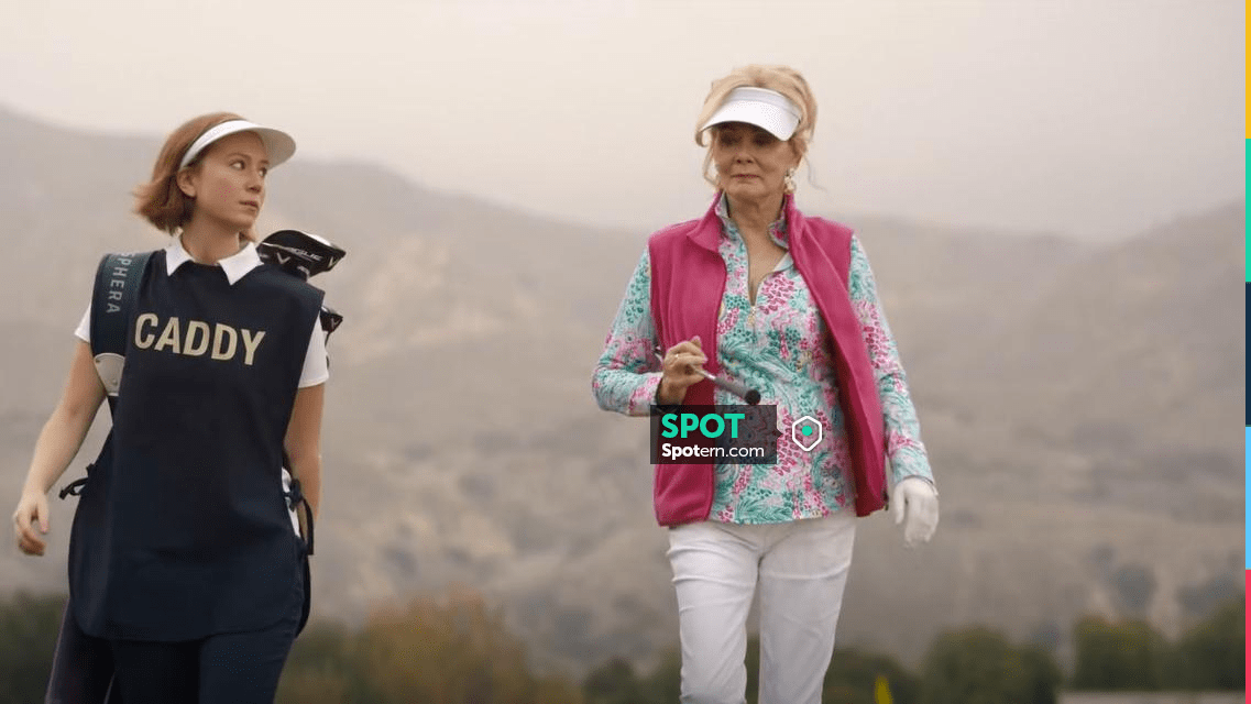 Lilly Pulitzer Niccola Mesh Panel 1/2 Zip worn by Deborah Vance (Jean ...