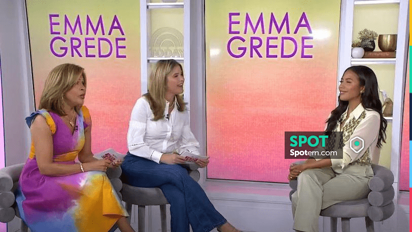 Dries Van Noten Chowy Embellished Button-Front Shirt worn by Emma Grede ...