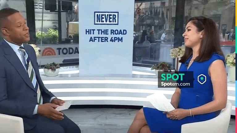 Karen Millen Square D Ring Pencil Midi Dress worn by Seema Mody as seen ...