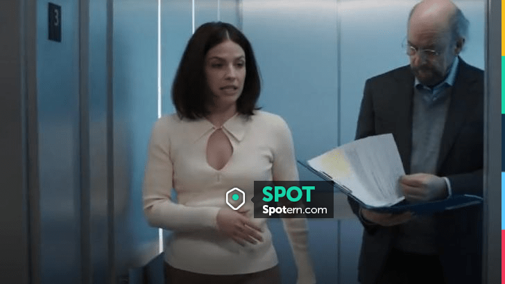 River Island Cut-Out Polo Top worn by Lea Dilallo (Paige Spara) as seen ...