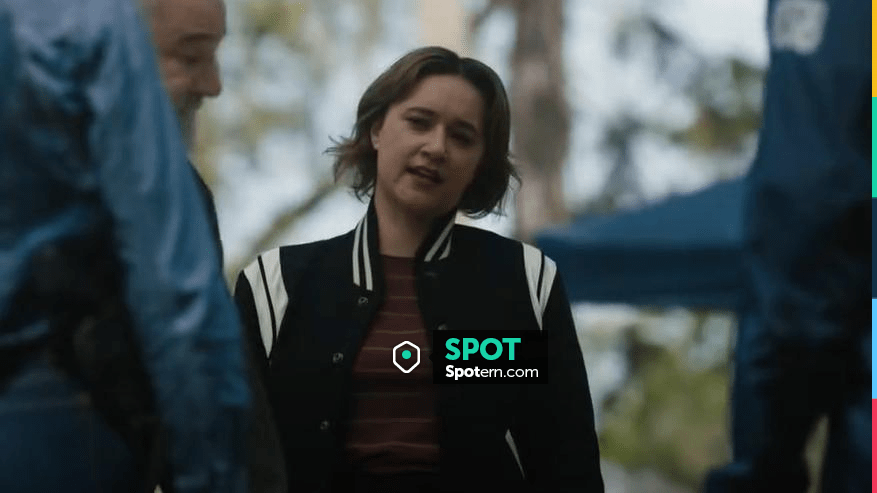 Vince Striped Jer­sey Top worn by Special Agent Hana Gibson (Keisha ...