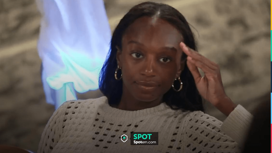 Bottega Veneta White Crochet Sweater worn by Bria Fleming as seen in ...