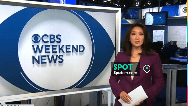 Banana Republic Lido Blazer worn by Nancy Chen as seen in CBS Evening ...