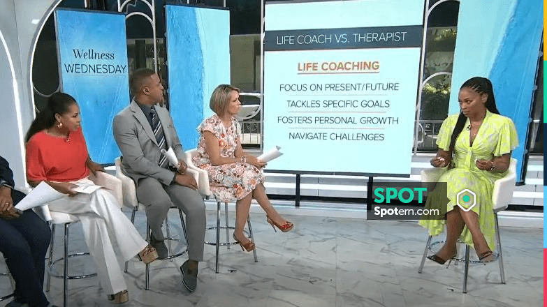 Cinq a Sept Graphic Floral Peeta Dress worn by Rhea Williams as seen in ...