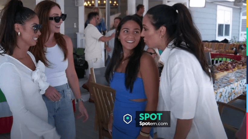 Lucki Clover Linen Cut Out Dress worn by Antonia Gorga as seen in The ...