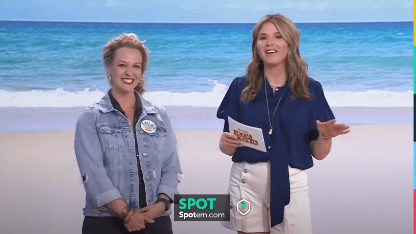 Pantalón corto Cartolina Vera en blanco susurro usado por Jenna Bush ...