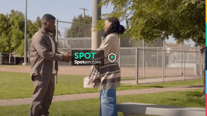 Max Mara Women's Sand Jez Button Closure Poncho worn by Grace James ...