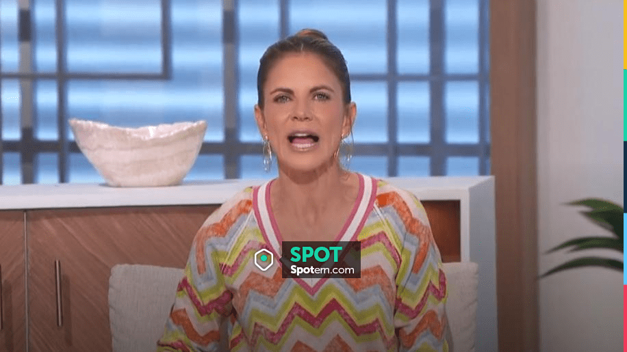 Minnie Rose Reverse Chevron Sweater worn by Natalie Morales as seen in ...