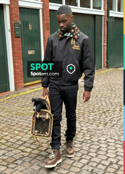 Louis Vuitton Tyler The Creator Black Monogram-Collar Jacket worn by ...