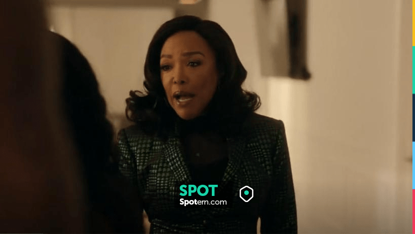 L'Agence Chamberlain Single-Breasted Houndstooth-Print Blazer worn by ...