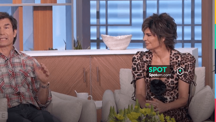 Rodarte Leopard Puff-Sleeve Belted Silk Twill Midi Dress worn by Lisa ...