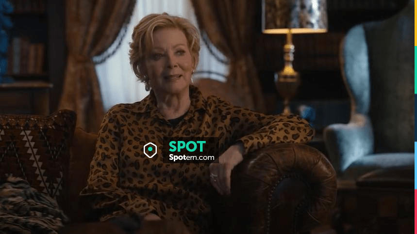 Rosetta Getty Leopard Printed Blouse worn by Deborah Vance (Jean Smart ...
