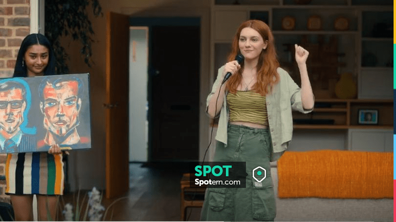 Bdg Marta Multi Pocket Maxi Skirt in Khaki worn by Harriet Manners ...