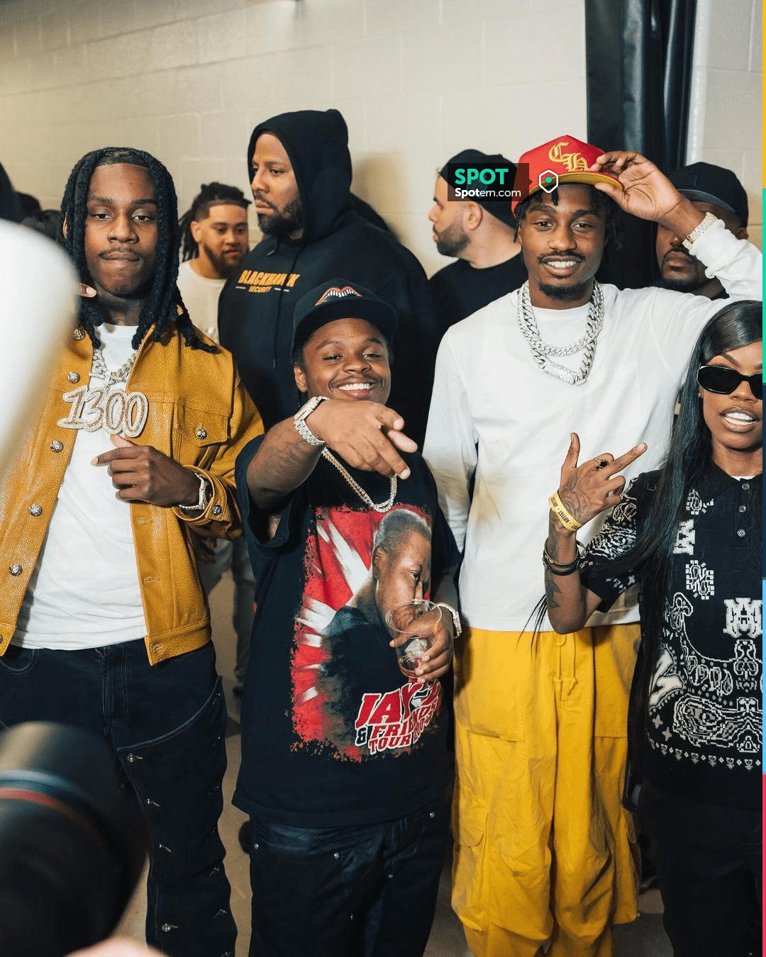 Chrome Hearts Red & Yellow-CH Hat worn by Lil Tjay on the Instagram ...