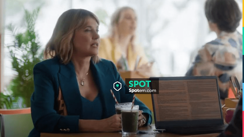 Zara Tweed Blazer In Turquoise worn by Alexa Crowe (Lucy Lawless) as ...