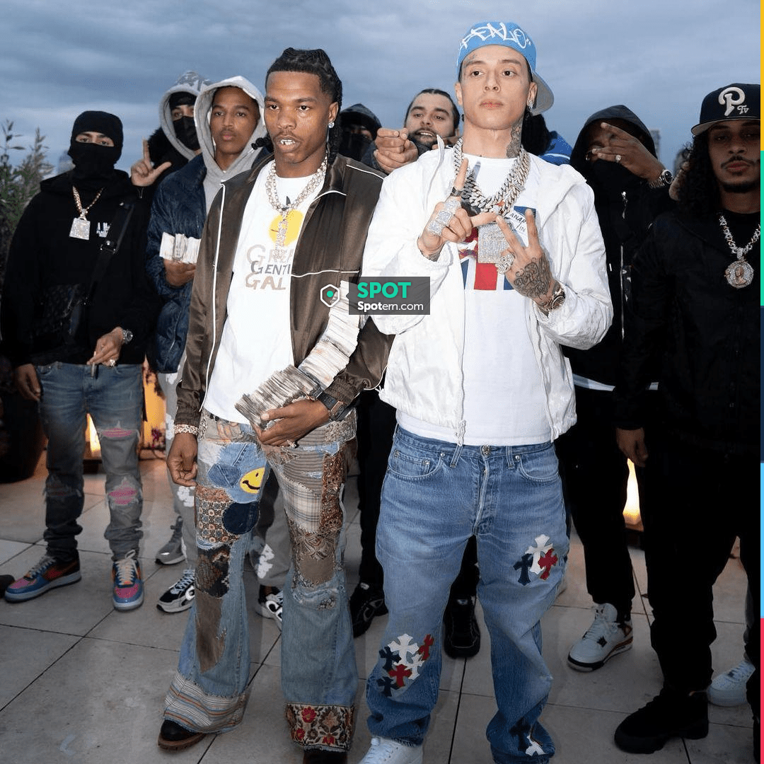 Saint Laurent Brown Satin Piped Track Jacket worn by Lil Baby on the ...