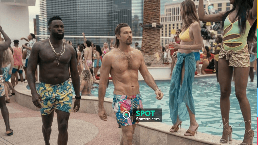 Obliterated Outfits: Nick Zano is wearing Floral Print Swim Short to portray Chad McKnight (Nick ...