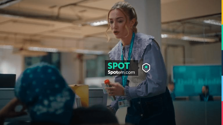 Miss Selfridge Broderie Collared Shirt In Lilac worn by Darcy Pike ...