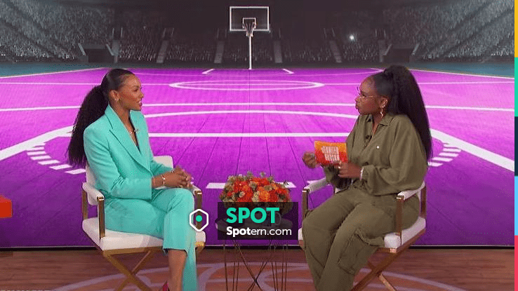 Scanlan Theodore Tailored Slim Trouser in Turquoise worn by Jennifer ...