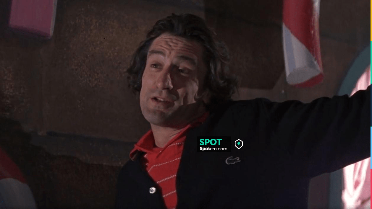 Robert De Niro's looks: the actor wears a black Lacoste cardigan to ...