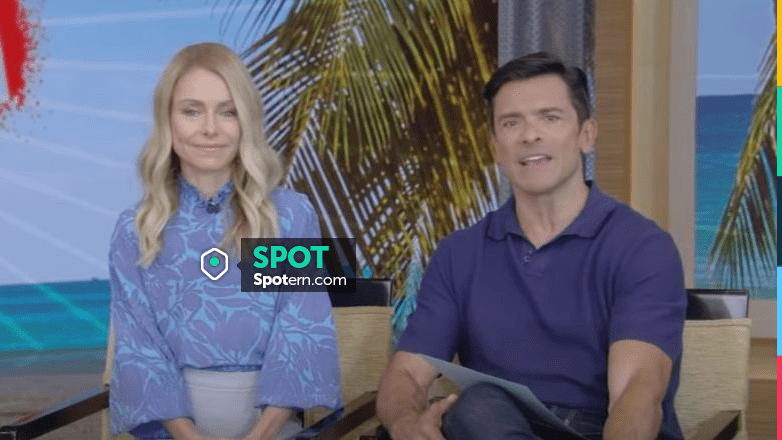 Pink House Mustique Silk Kelly Blouse worn by Kelly Ripa as seen in ...