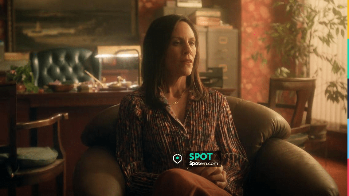 Vince Berry Blooms Pleated Shirt worn by Anne Sullivan (Annabeth Gish ...