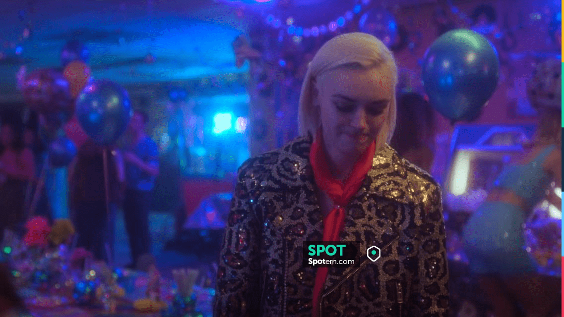 Phix Leopard Sequin Biker Jacket worn by Jen (Ava Capri) as seen in Pretty Little Liars ...
