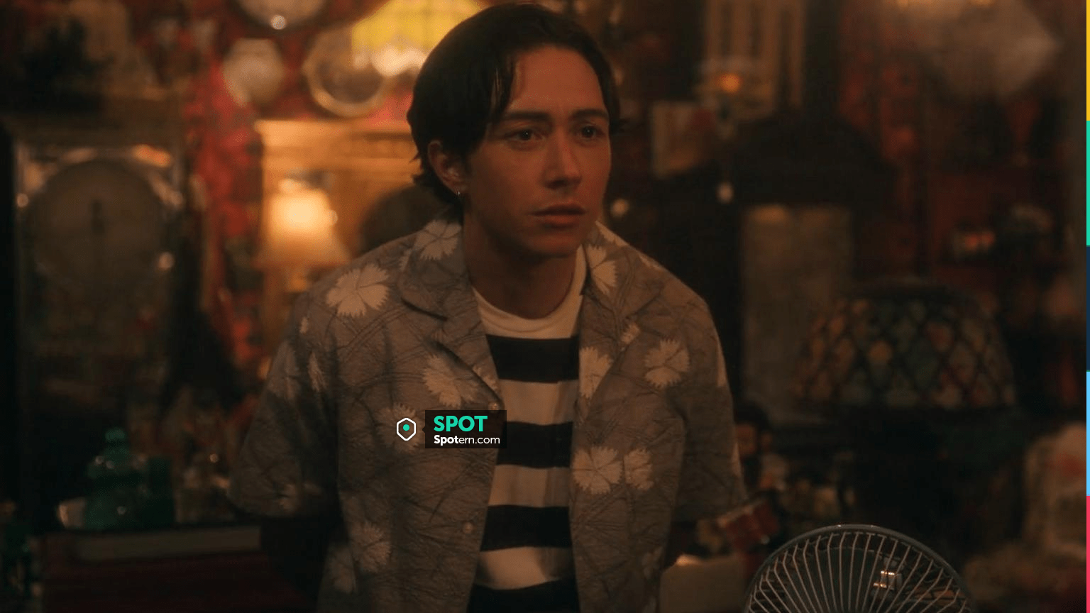 Officine Générale Short Sleeve Dario Seersucker Shirt worn by Ash ...