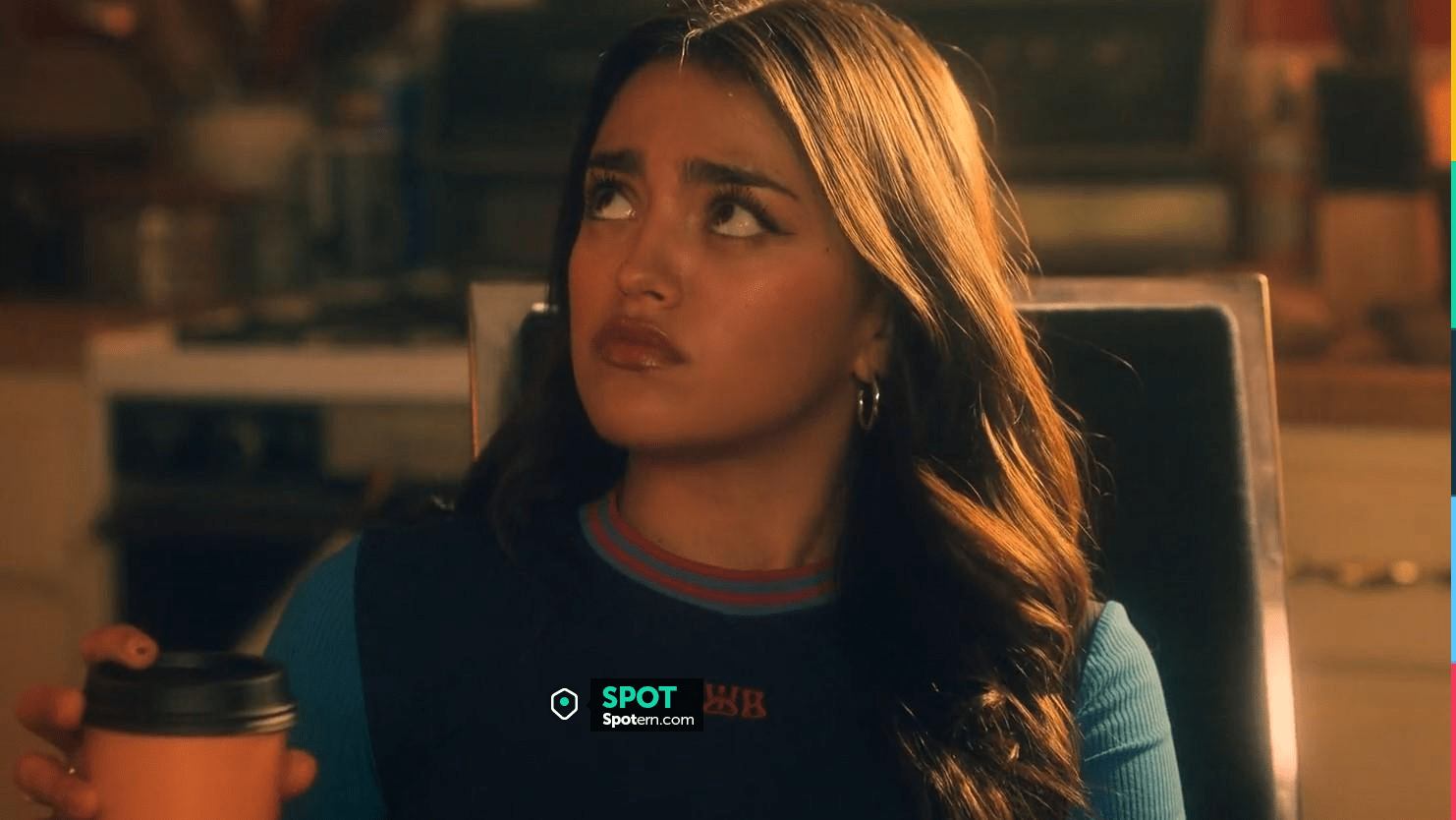 Wales Bonner Women's Shade Tee in Navy worn by Noa Olivar (Maia Reficco ...