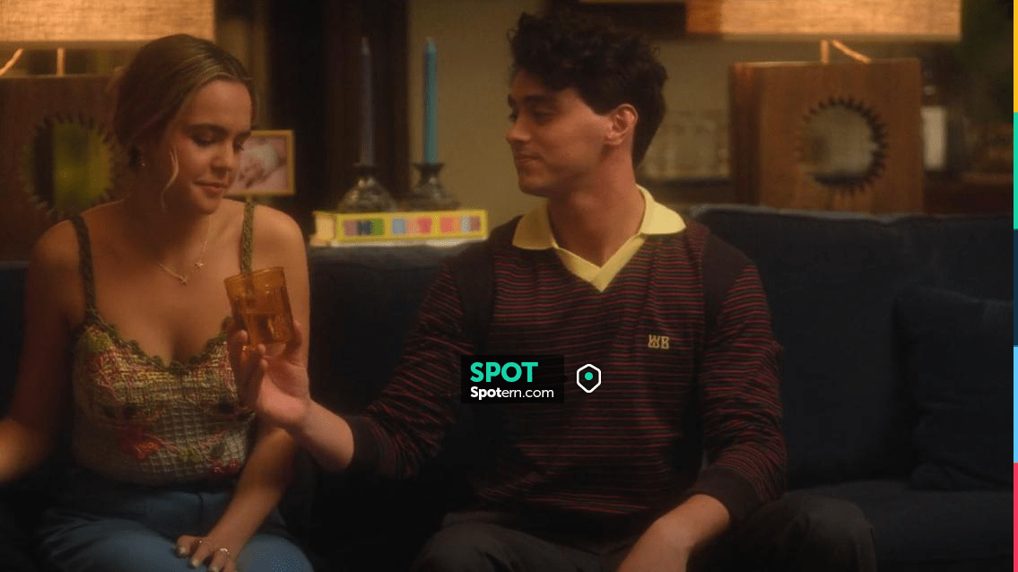 Wales Bonner Stripe Print Long Sleeve T Shirt worn by Johnny (Antonio ...