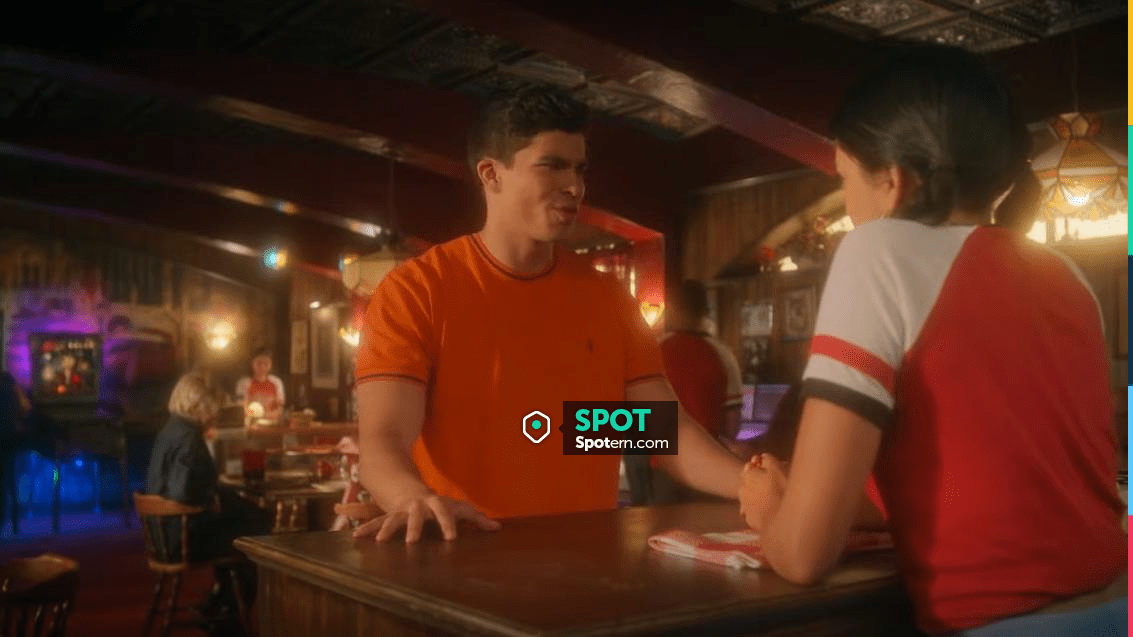 Polo Ralph Lauren Vintage 90s Orange Tee worn by Shawn Noble (Alex ...