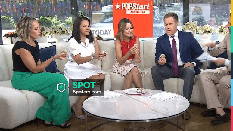 Me+Em Fluid Micro Pleat Wide-Leg Pant worn by Dylan Dreyer as seen in ...