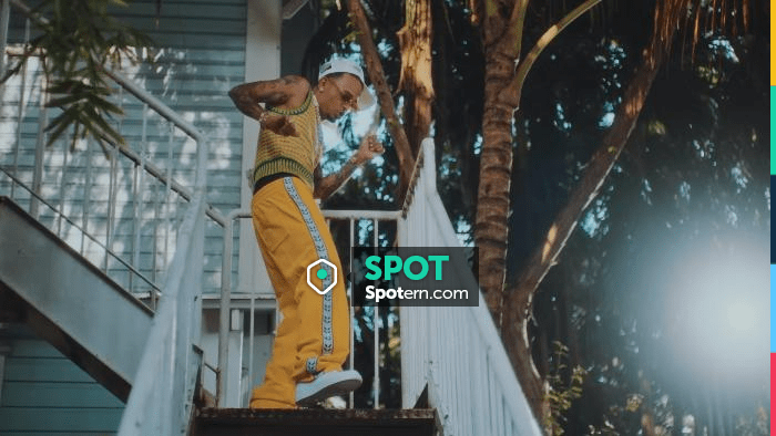 Casablanca Yellow Laurel Stripe Trackpants worn by Ozuna in KEY-KEY FT ...