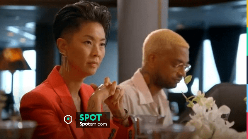 Zara Cropped Blazer - Red worn by Kristen Kish as seen in Top Chef ...