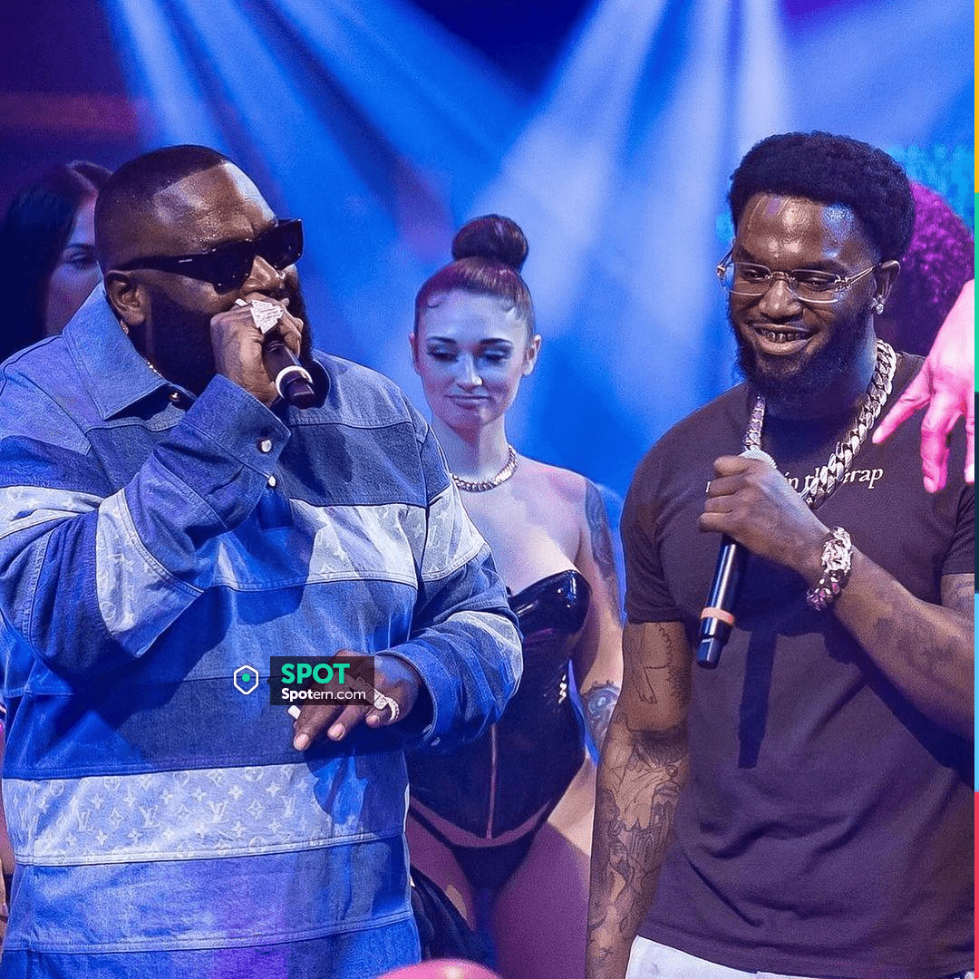 Polo Louis Vuitton Blue Patchwork Striped Denim usado por Rick Ross en ...