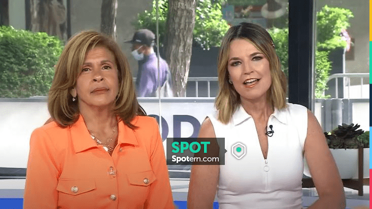 Akris Punto Sleeveless Zip Polo Shirt Worn By Savannah Guthrie As Seen