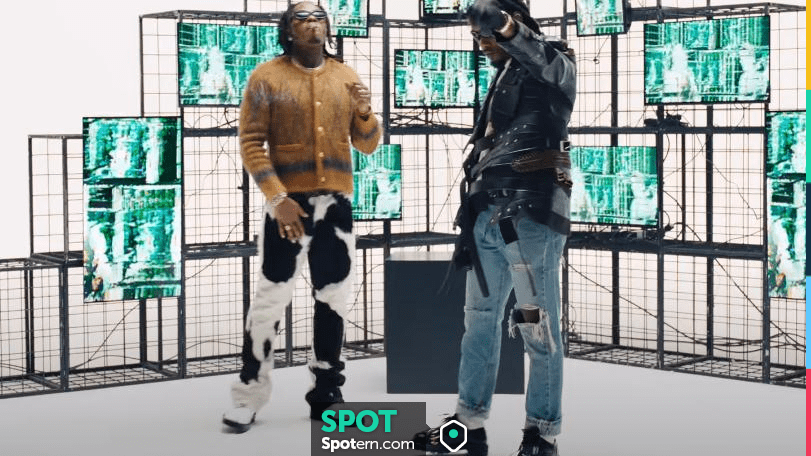 Marni Black Leather Flap Dada Shoes worn by Offset in Offset x Gunna ...