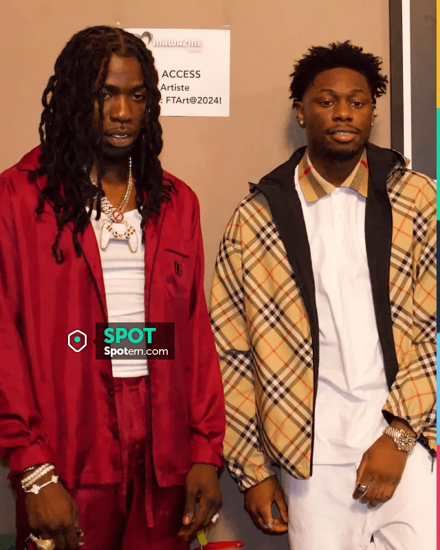 Dolce & Gabbana Burgundy & Black DG Pajama Shirt worn by Gazo on the ...