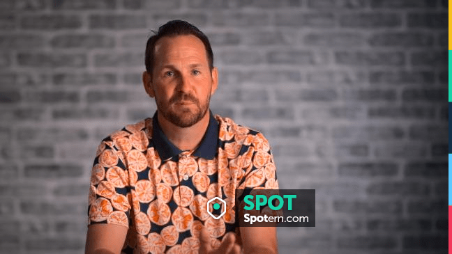 Goodfellow & Co Standard Short Sleeve Polo Shirt Oranges worn by Sean Patrick Bryan as seen in ...