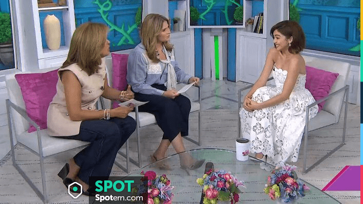 Veronica Beard Ellen Leather Wedge Slide Sandals worn by Hoda Kotb as ...