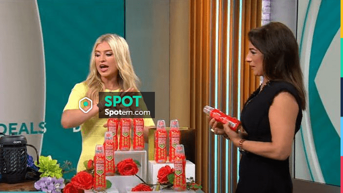 Jason Wu Collective Yellow Knit Midi Dress worn by Ashley Bellman as ...