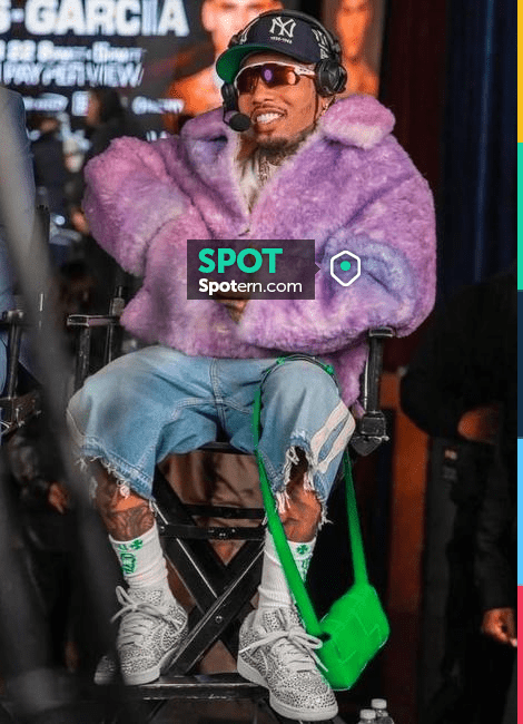 Erl Purple Gradient Shearling Jacket worn by Gervonta Davis on the ...