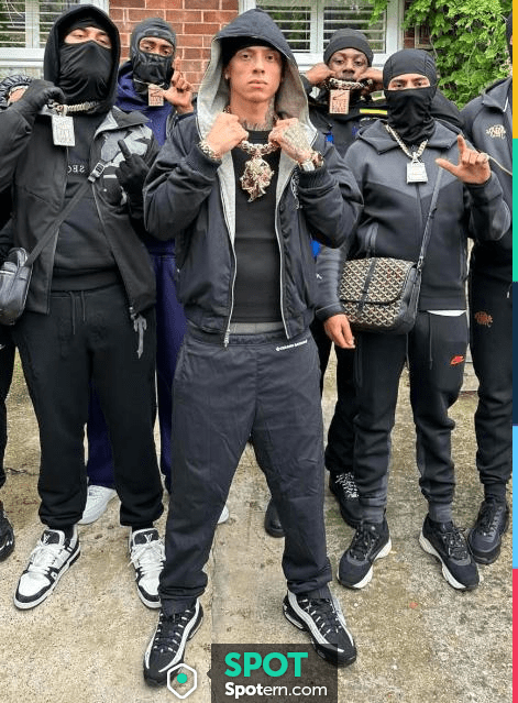 Nike Air Max 95 Black White Sketch worn by Central Cee on the Instagram ...