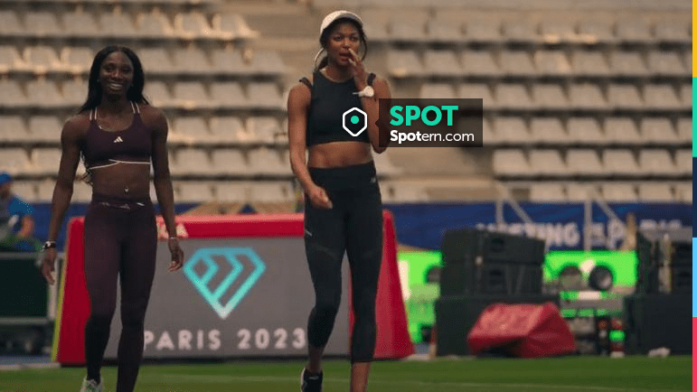 New Balance Shape Shield Crop worn by Gabby Thomas as seen in SPRINT ...