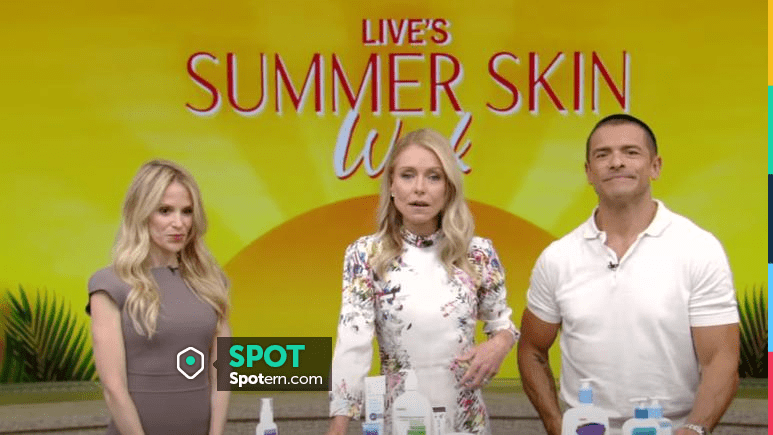 Scanlan Theodore Taupe Crepe Knit Midi Dress worn by Kelly Ripa as seen ...