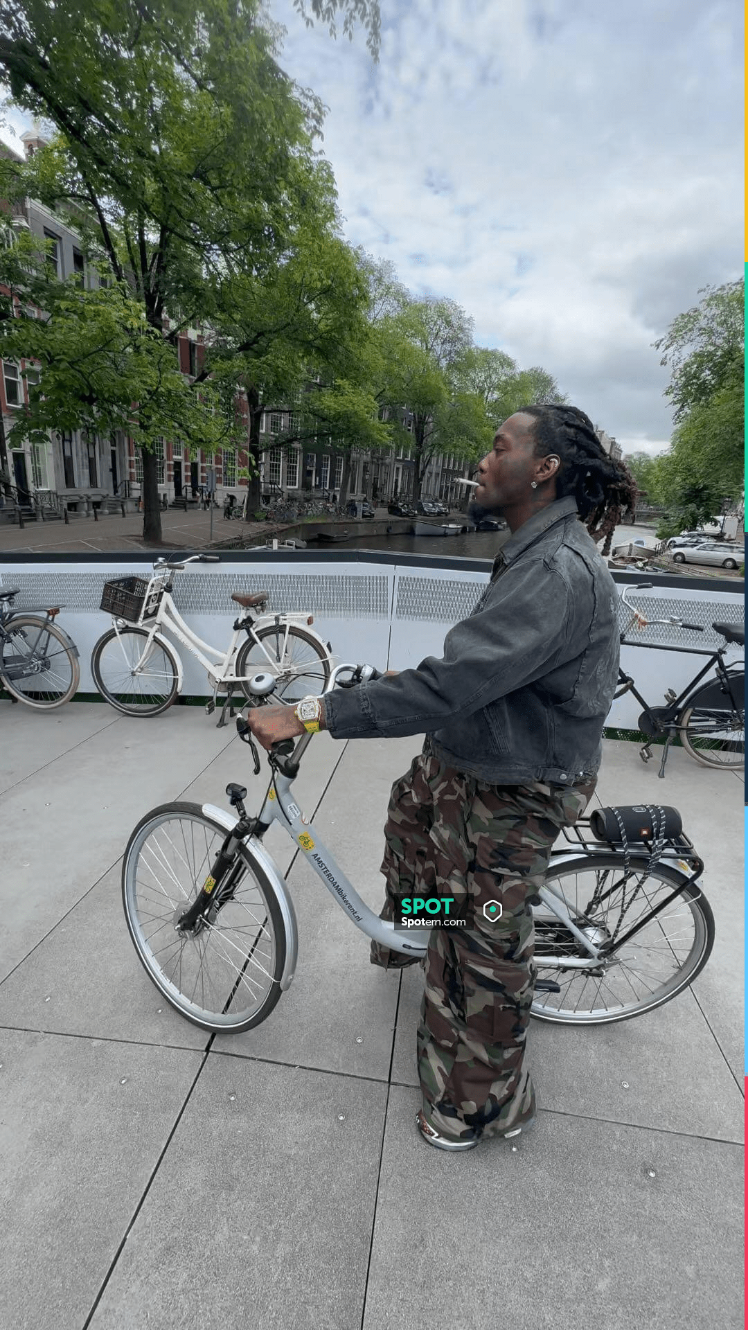 Vetements Green Camo Wrapped Pocket Cargo Pants worn by Offset on the ...