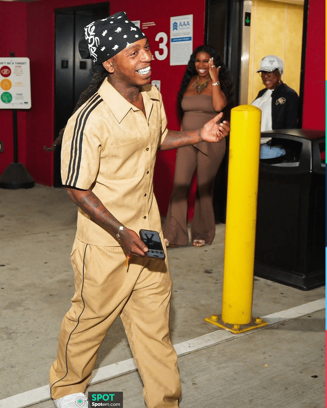 Louis Vuitton White Padded Monogram Waterfront Slides worn by Jacquees ...
